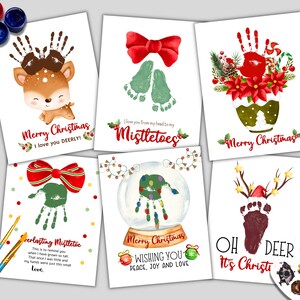 20 Design BUNDLE Christmas Craft Handprint Footprint Finger Art ...