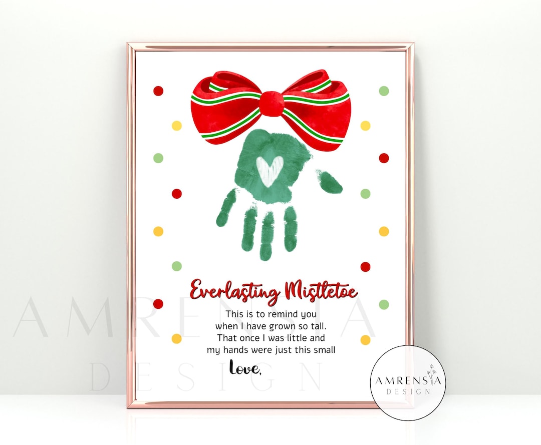 Everlasting Mistletoe Handprint Art, Mistletoes Handprint Craft ...