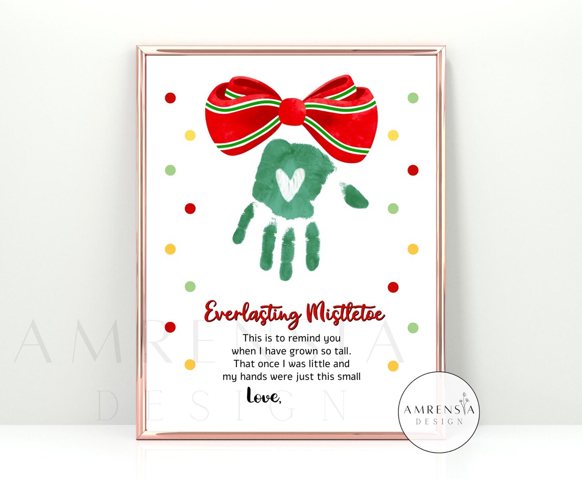 Everlasting Mistletoe Handprint Art, Mistletoes Handprint Craft ...