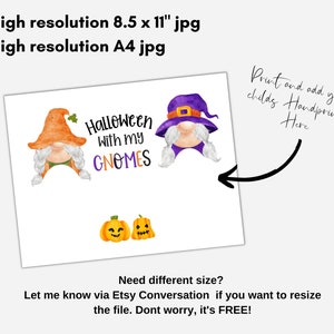 Halloween GNOMES Handprint Art, Happy Halloween Keepsake Craft ...