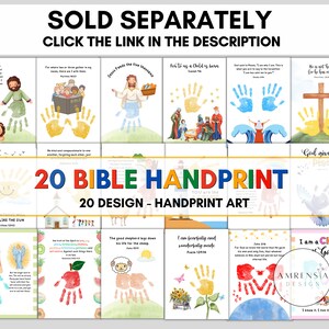 25 DESIGN A Year of Sunday School Handprint Memory Book, Bible ...