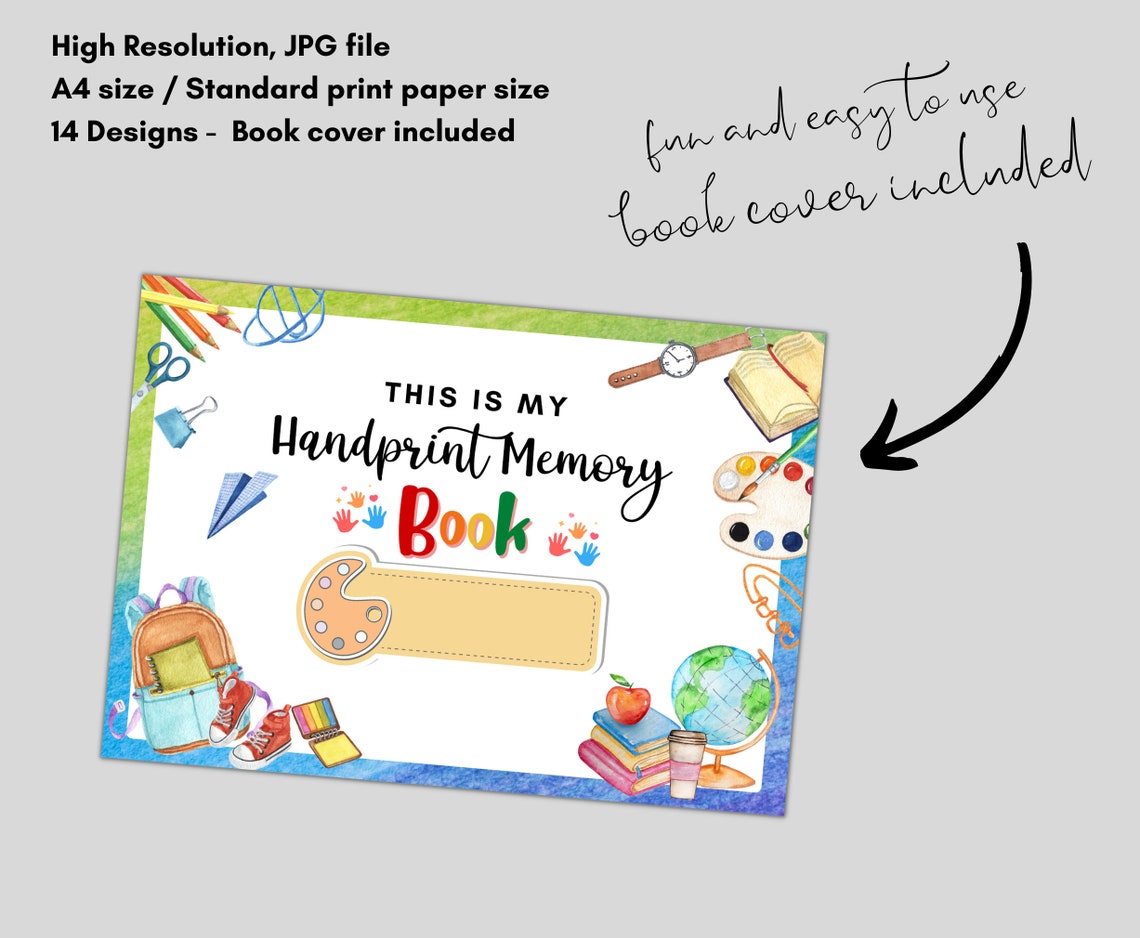 Handprint Memory Book Printable for Prek Preschool - Etsy UK