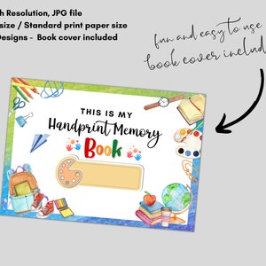 Handprint Memory Book Printable for Prek, Preschool Kindergarten 1st ...