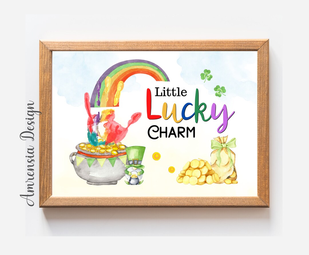 Little Lucky Charm, Happy St Patrick Day, Pot of Gold, Handprint Art ...