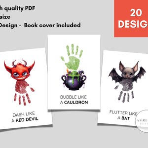 20 Halloween Movement Handprint Art Kit for Toddlers, Preschoolers ...