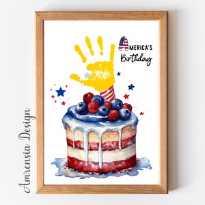 America's Birthday Handprint Printable - 4th of July Crafts ...