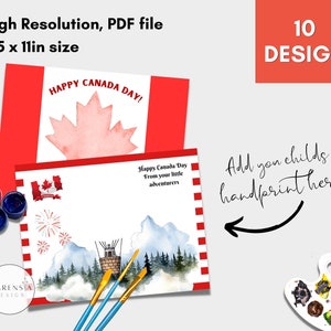 Bundle Happy Canada Day Easy Handprint Footprint Craft, Handprint Art ...