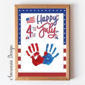 Happy 4th of July, Easy Handprint Craft, Handprint Art for Toddler ...