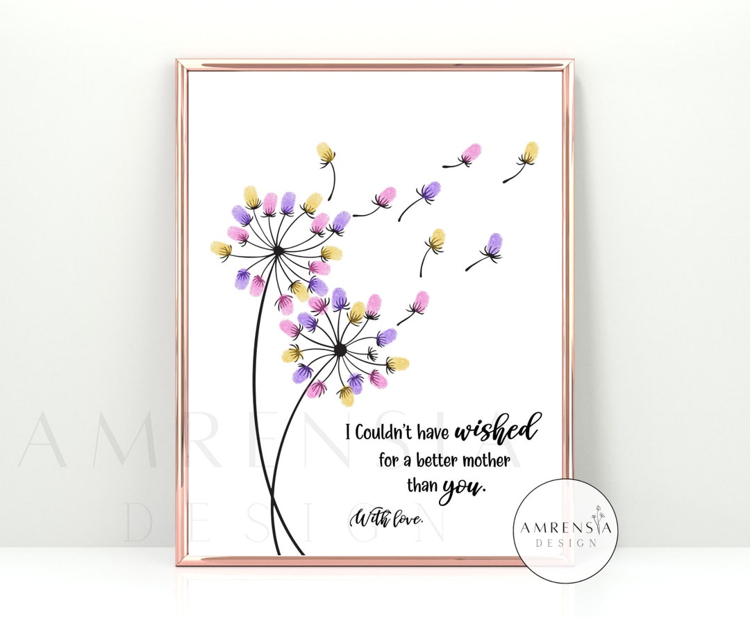 Dandelion Fingerprint Art Happy First Mother's Day I Couldn't Have ...