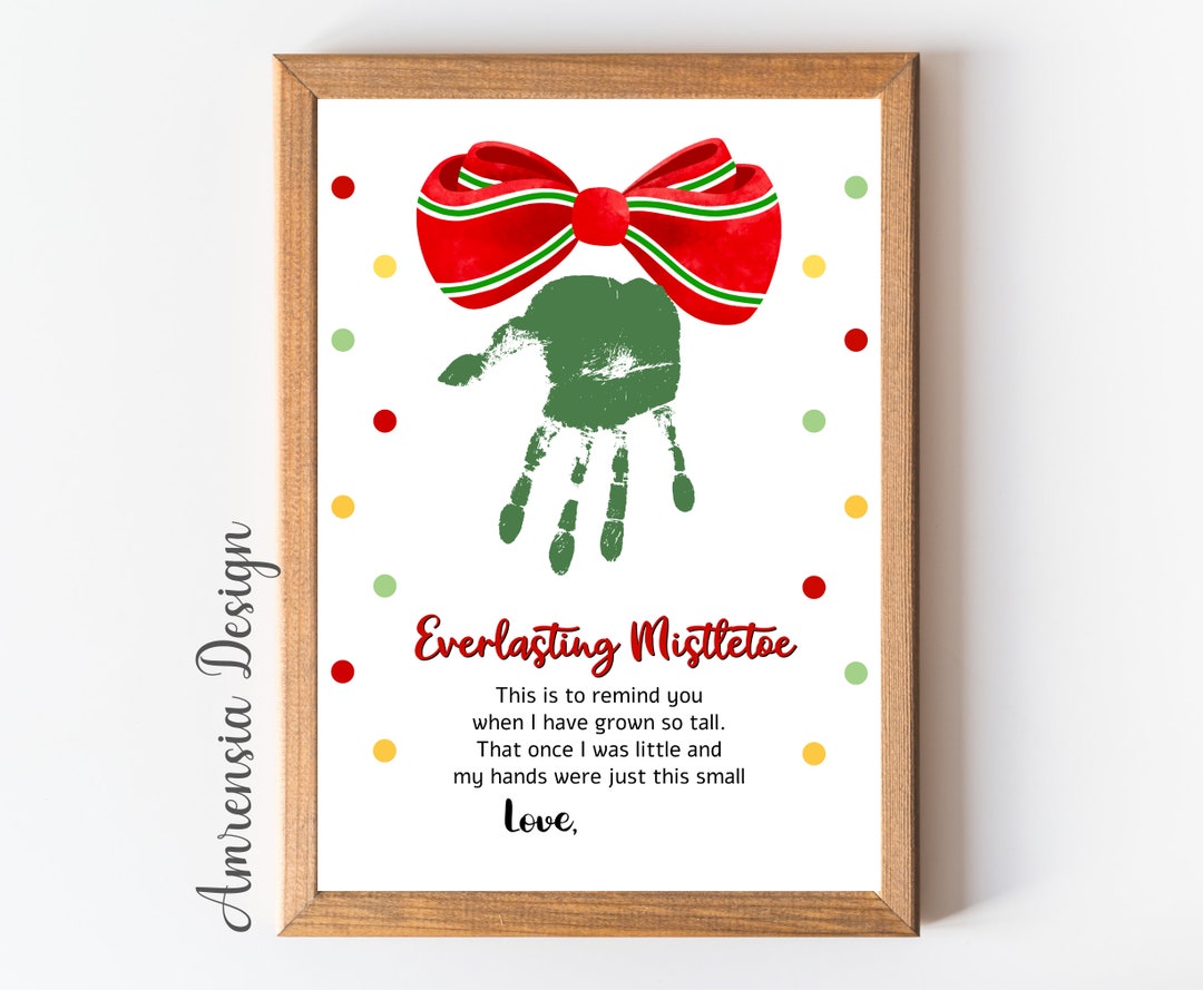 Everlasting Mistletoe Handprint Art, Mistletoes Handprint Craft ...