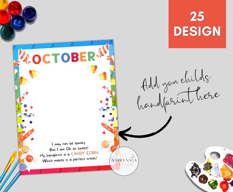 25 DESIGN Handprint Memory Book Printable for Prek, Preschool ...