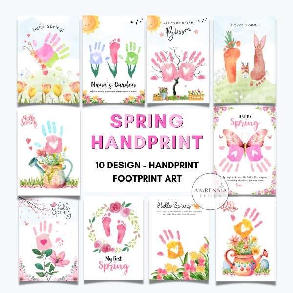 Spring Footprint Art - Etsy