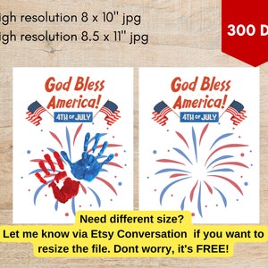 God Bless America, Easy Handprint Craft, Handprint Art for Toddler ...