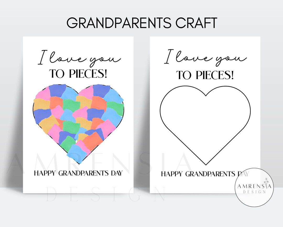 GRANDPARENTS CRAFT I Love You to Pieces Happy Grandparents Day Daycare ...