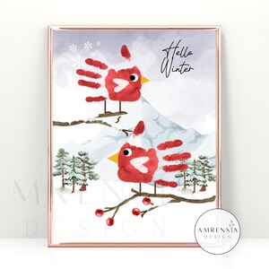 20 DESIGN Christmas Card, Easy Craft Handprint Footprint Finger Art ...