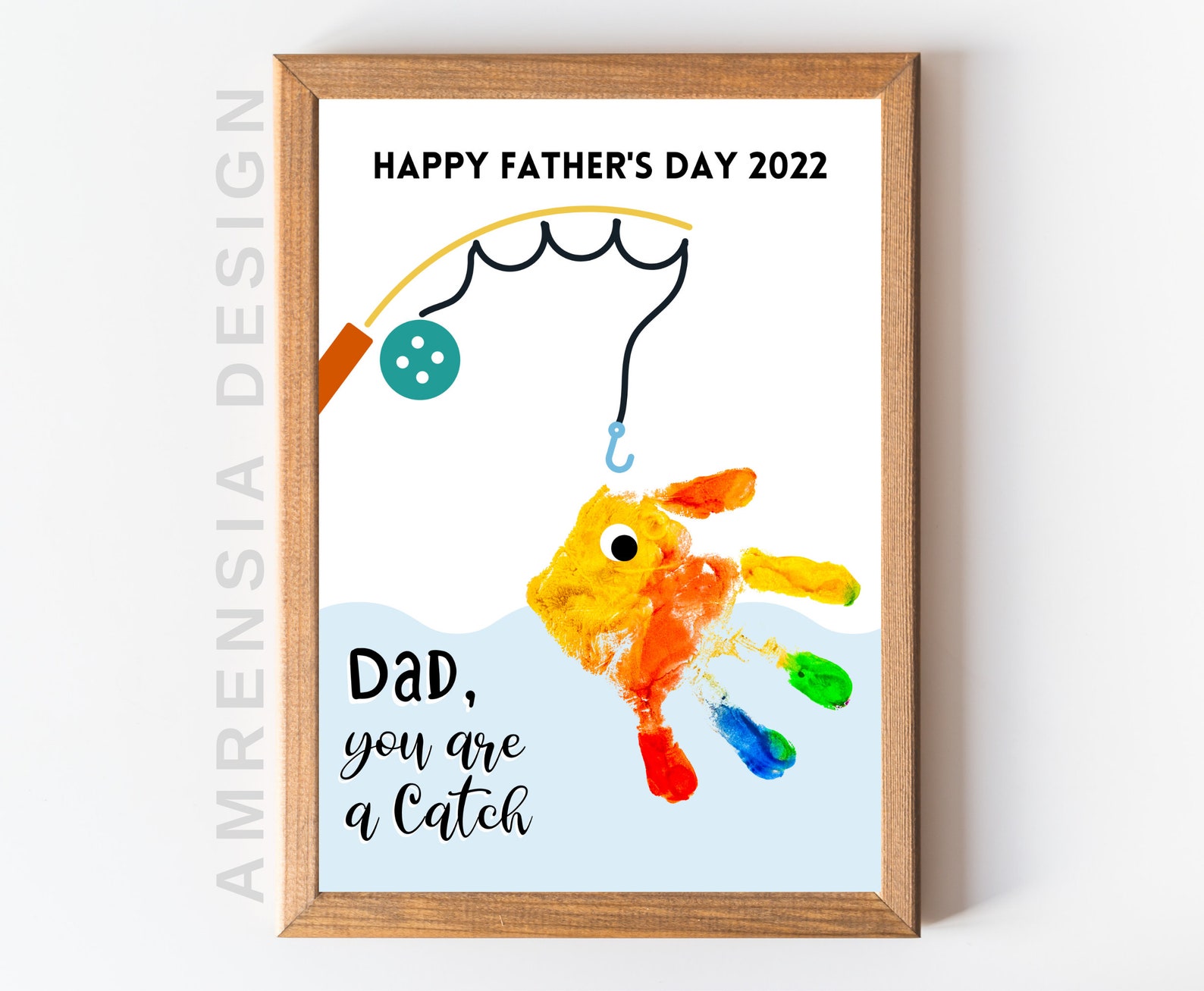 Fathers Day Handprint Keepsake for Dad DIY Personalized - Etsy