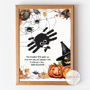 Spider Halloween Poem, Halloween Handprint Art, Happy Halloween ...