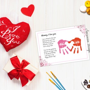 Mommy Handprint Art Poem, Mother's Day, Baby Toddler Kids Craft, Gift ...