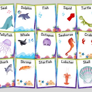 15 Design SEA ANIMALS Handprint Book, Printable Handprint Art, Toddler ...