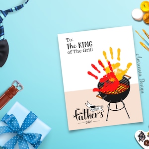 Father's Day Handprint Craft, to the King of Grill, Father's Day Craft ...