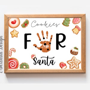 Christmas Handprint Art, Cookies for Santa Handprint Craft, Home ...
