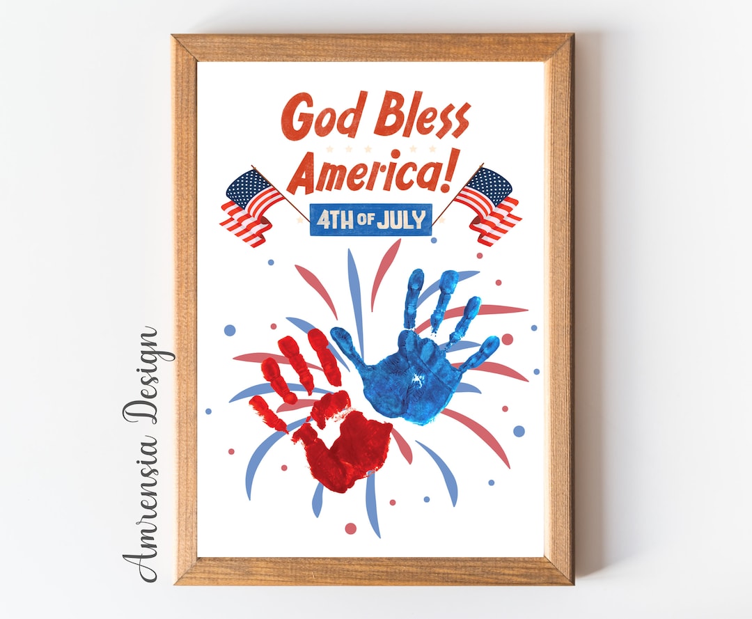 God Bless America, Easy Handprint Craft, Handprint Art for Toddler ...