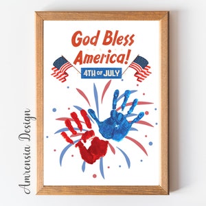 God Bless America, Easy Handprint Craft, Handprint Art for Toddler ...