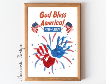 Bundle Easy Handprint Craft for Independence Day Happy 4th of July ...