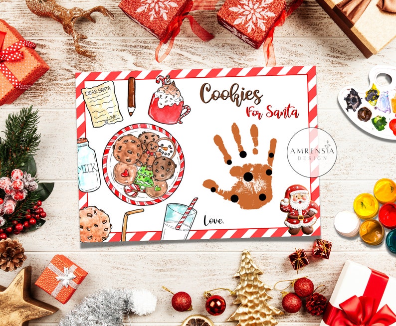 Christmas Handprint Art Bundle, Printable Kids Craft for Toddlers ...