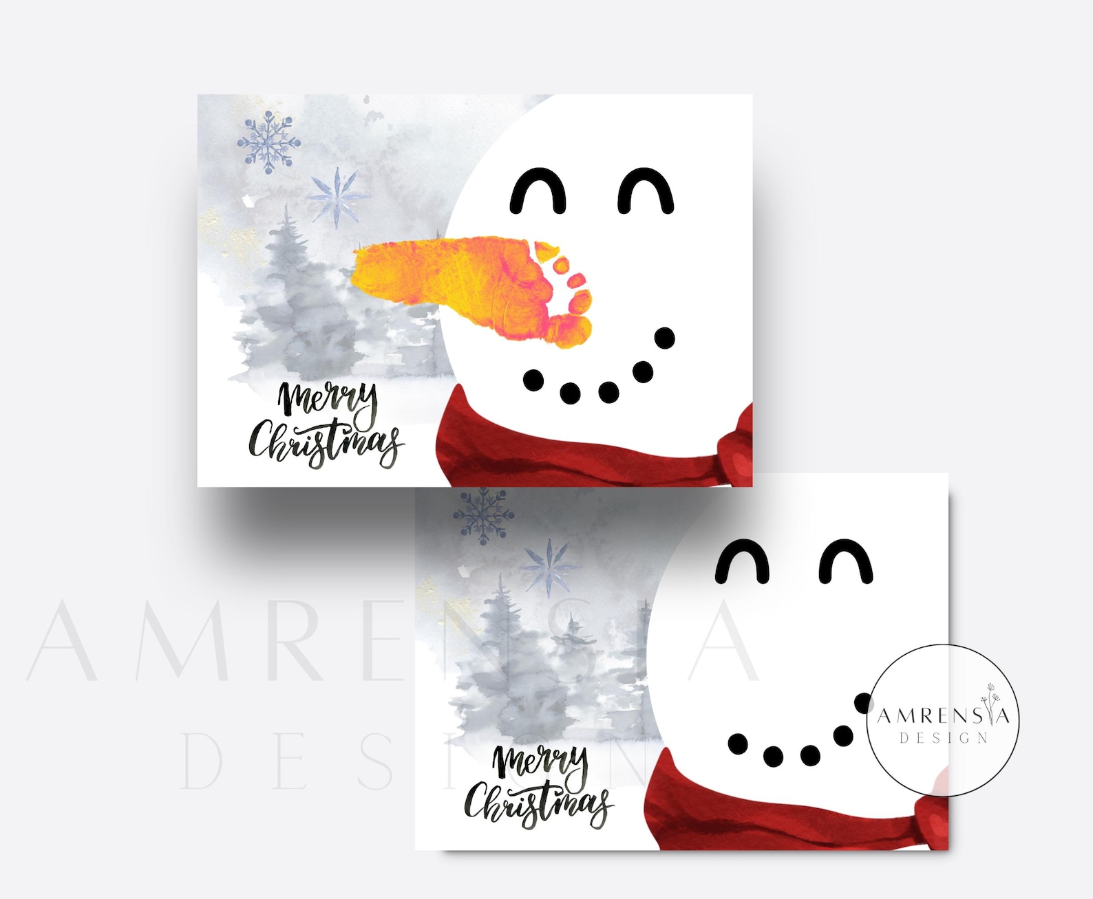 Snowman Footprint Art, Snowman Craft, Home Decoration, Winter Footprint ...