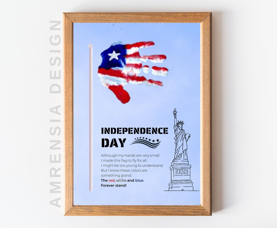 Easy Handprint Craft for America USA Independence Day Happy 4th of July ...