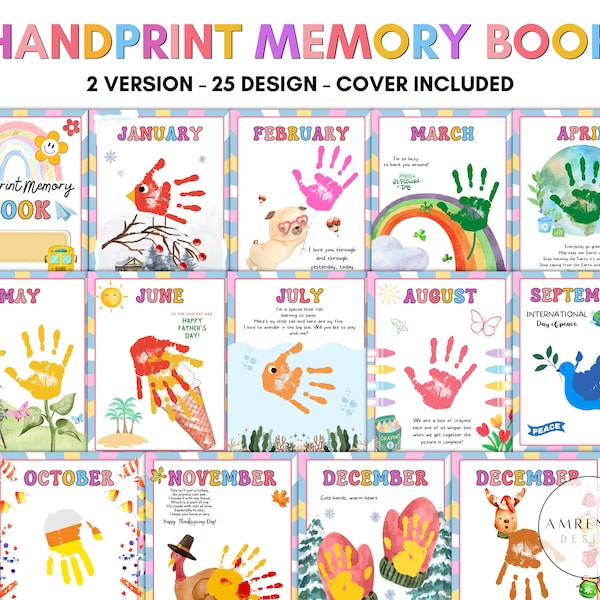 Handprint Art - Etsy