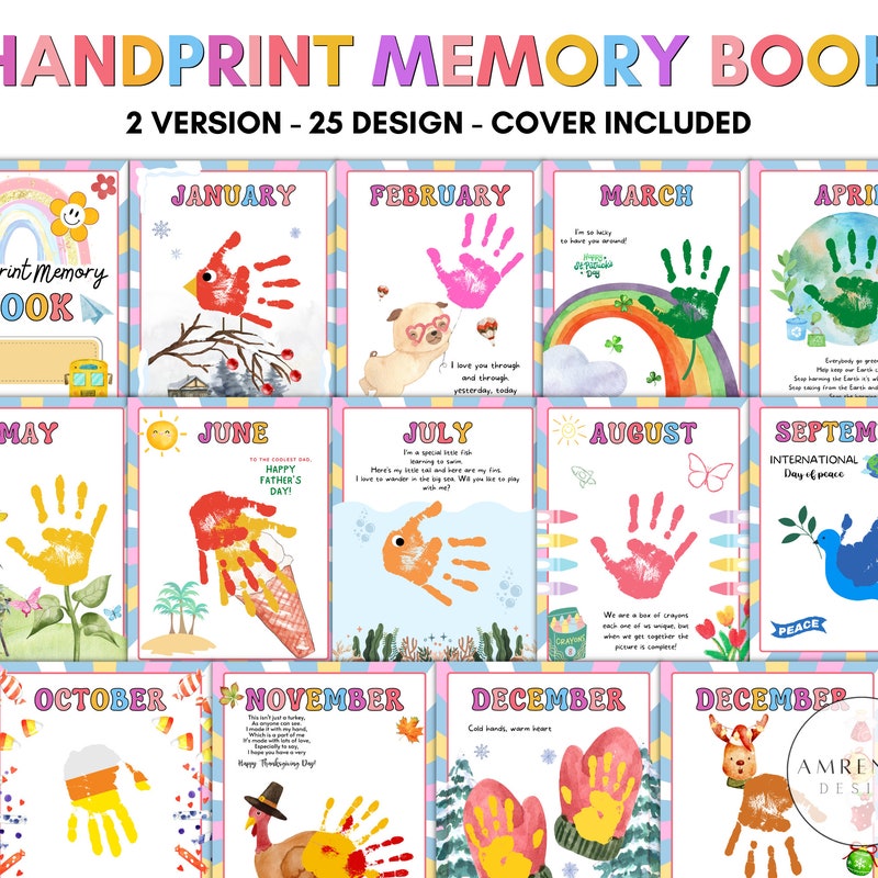 Summer Handprint Memory - Etsy
