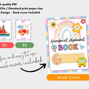 My Handprint Alphabet Book, Alphabet Handprint Art, Baby Toddler Child ...