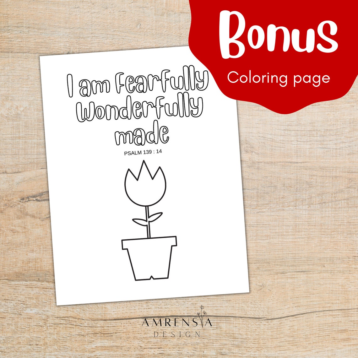 I Am Fearfully and Wonderfully Made Sunday School DIY KID - Etsy