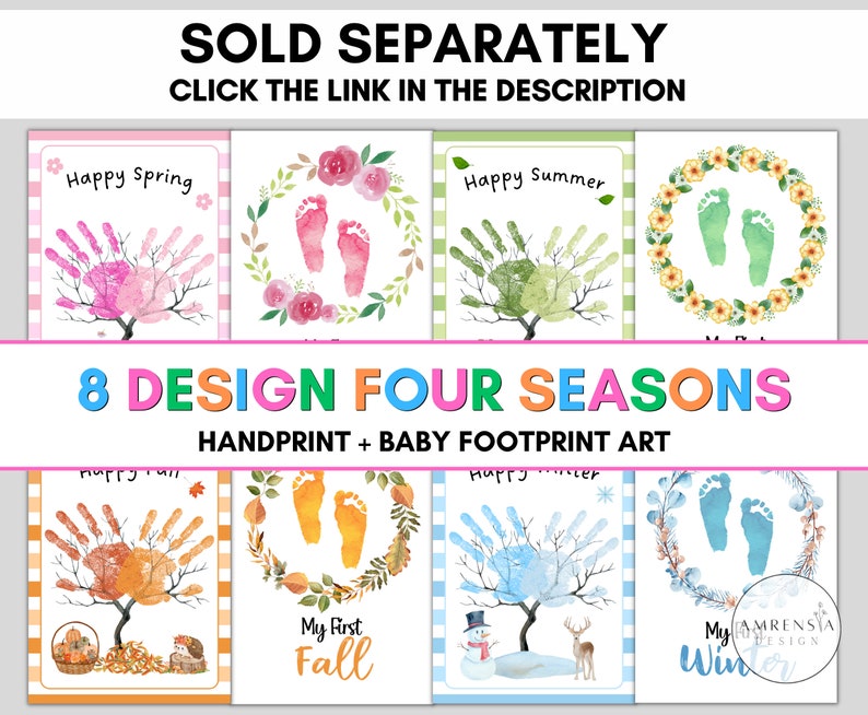 Baby First Winter, Baby Footprint Kit, Toddler Baby Kids Craft, DIY Kid ...
