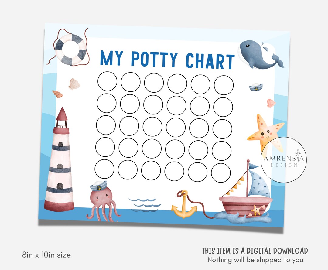 Potty Training Chart, My Potty Chart Printable, Potty Training Reward ...