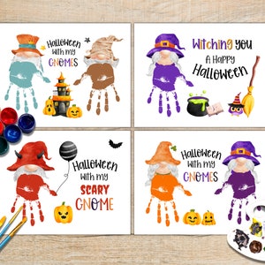GNOMES Halloween Handprint Art,happy Halloween Keepsake Craft Handprint ...