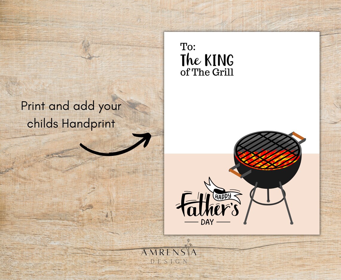 Father's Day Handprint Craft to the King of Grill - Etsy