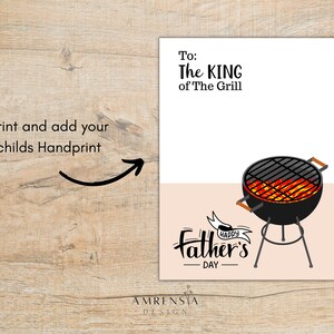 Father's Day Handprint Craft to the King of Grill - Etsy