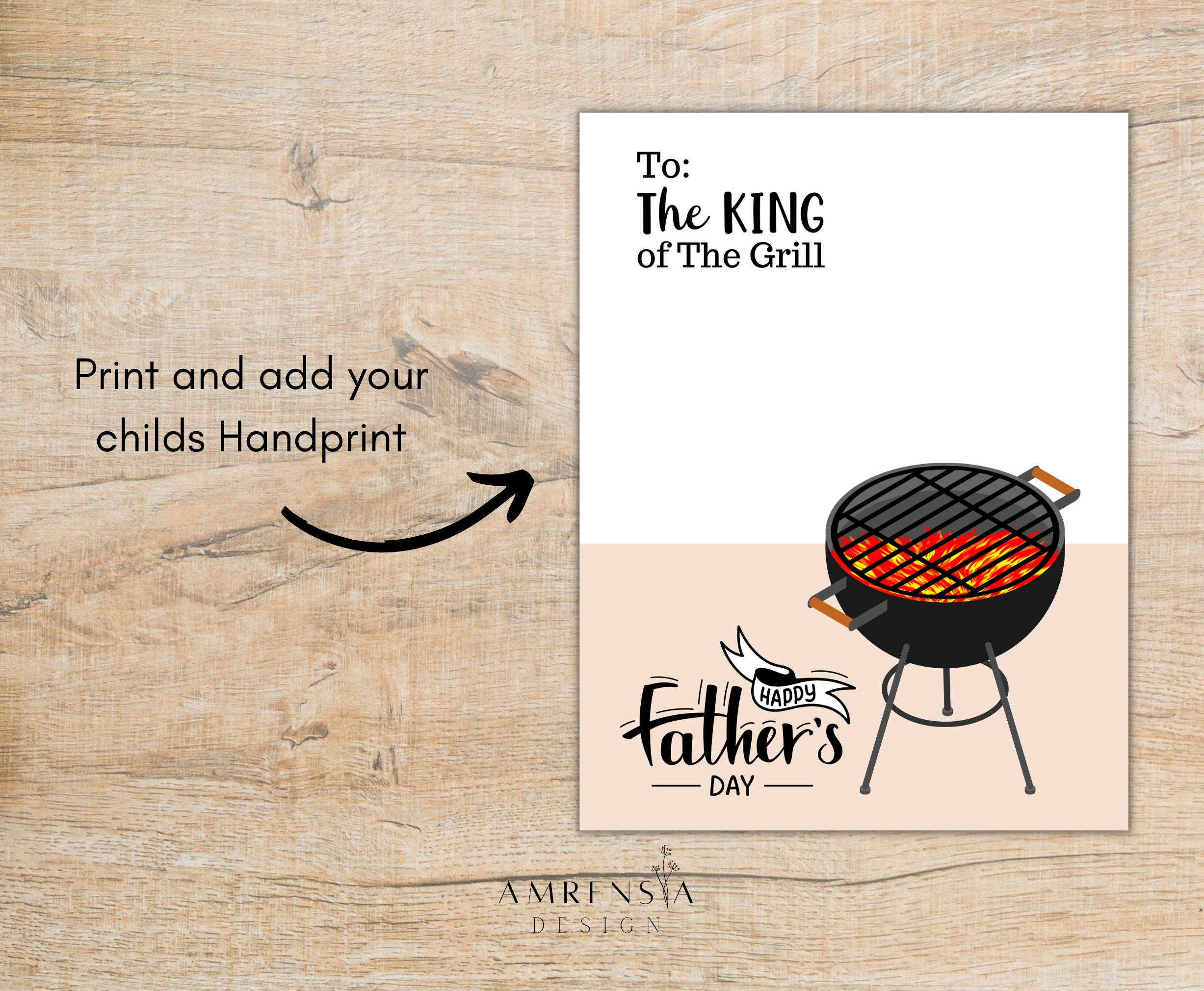 Father's Day Handprint Craft to the King of Grill - Etsy