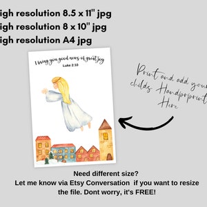 Angel Handprint Art, Christmas Handprint Art Winter Craft, Home ...