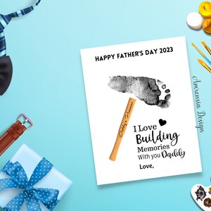 Fathers Day Handprint Keepsake for Dad, DIY Personalized Keepsake ...