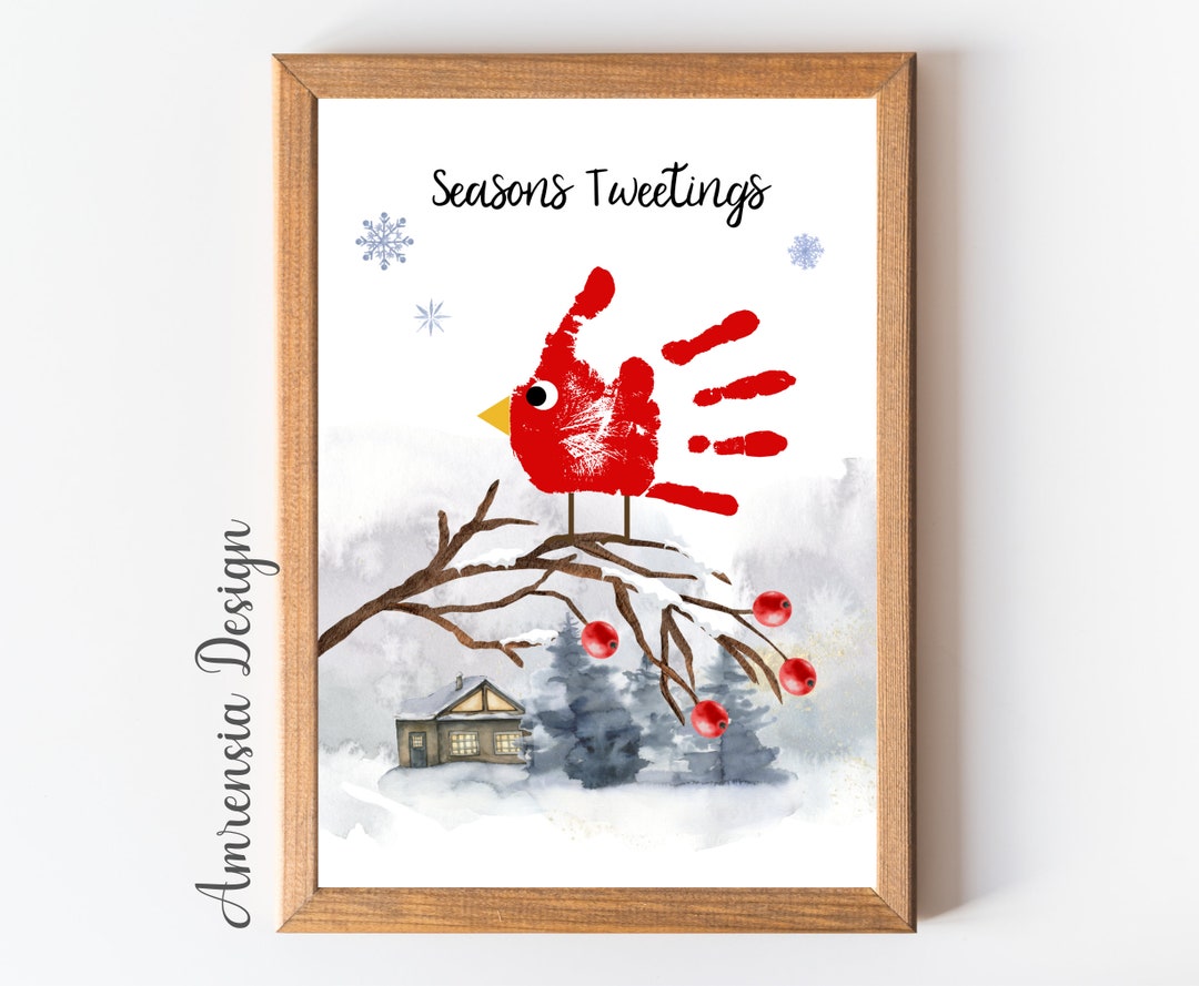 Seasons Tweetings Winter Handprint Art, Winter Handprint Craft, Home ...