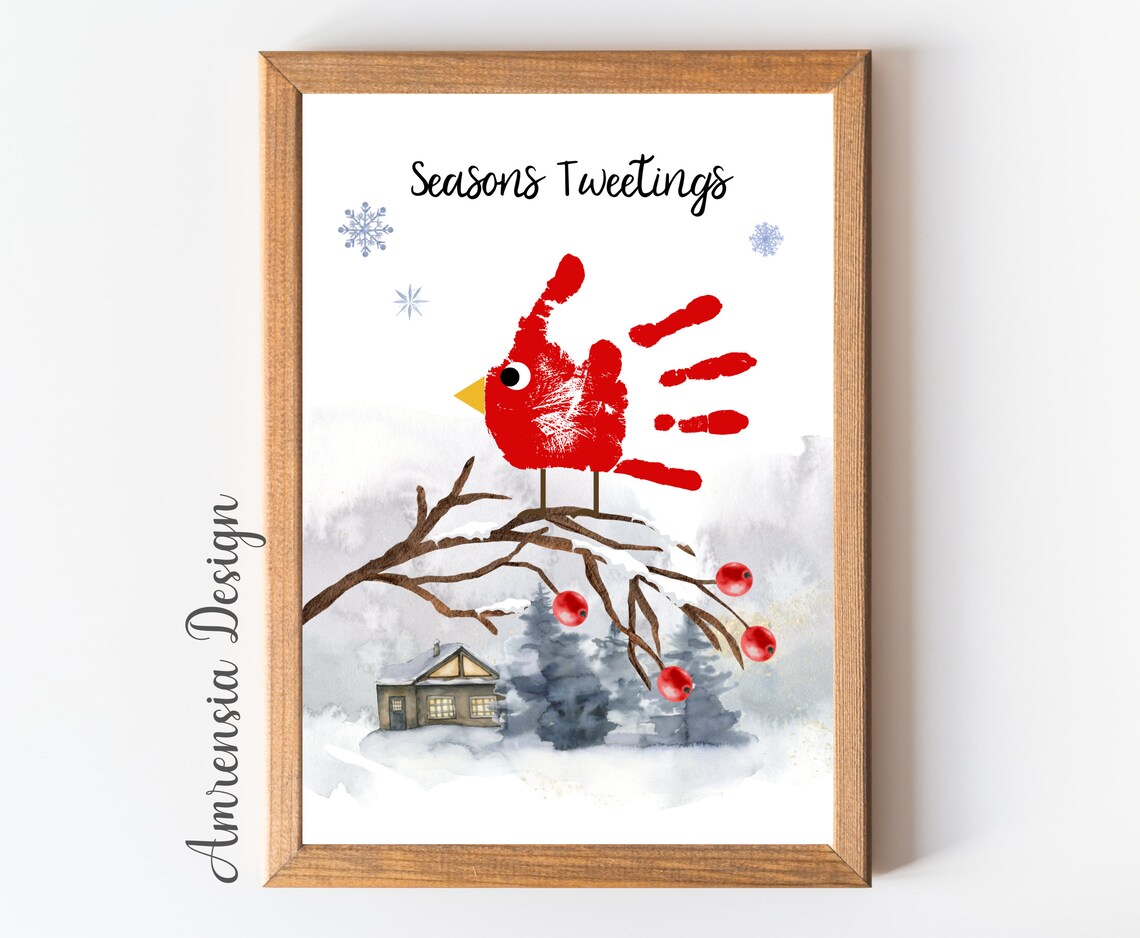 Seasons Tweetings Winter Handprint Art Winter Handprint - Etsy