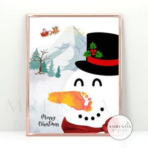 20 DESIGN Christmas Card, Easy Craft Handprint Footprint Finger Art ...