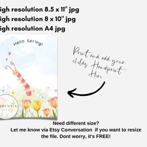 Hello Spring Butterfly Handprint Art Template for Baby Kids Toddler ...