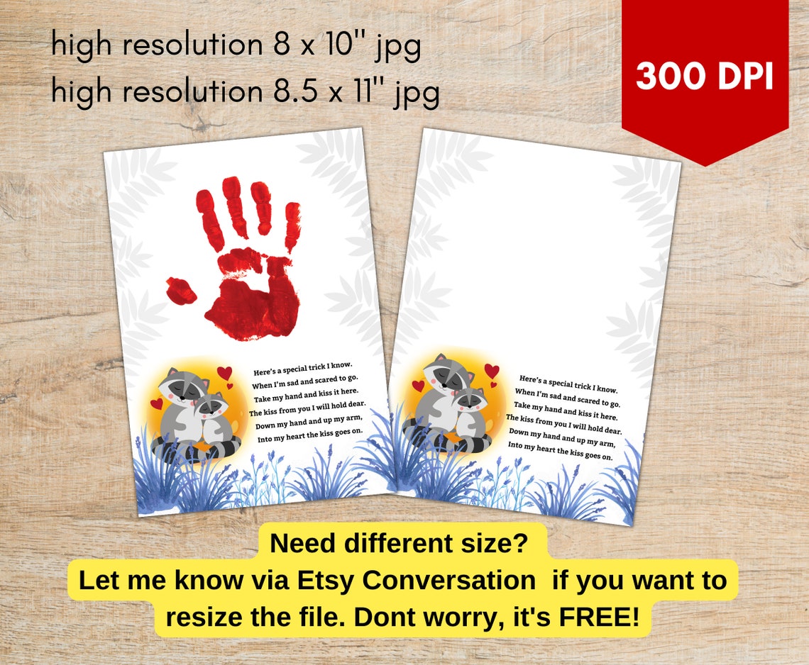 The Kissing Hand Book Raccoon My First Day of Preschool - Etsy