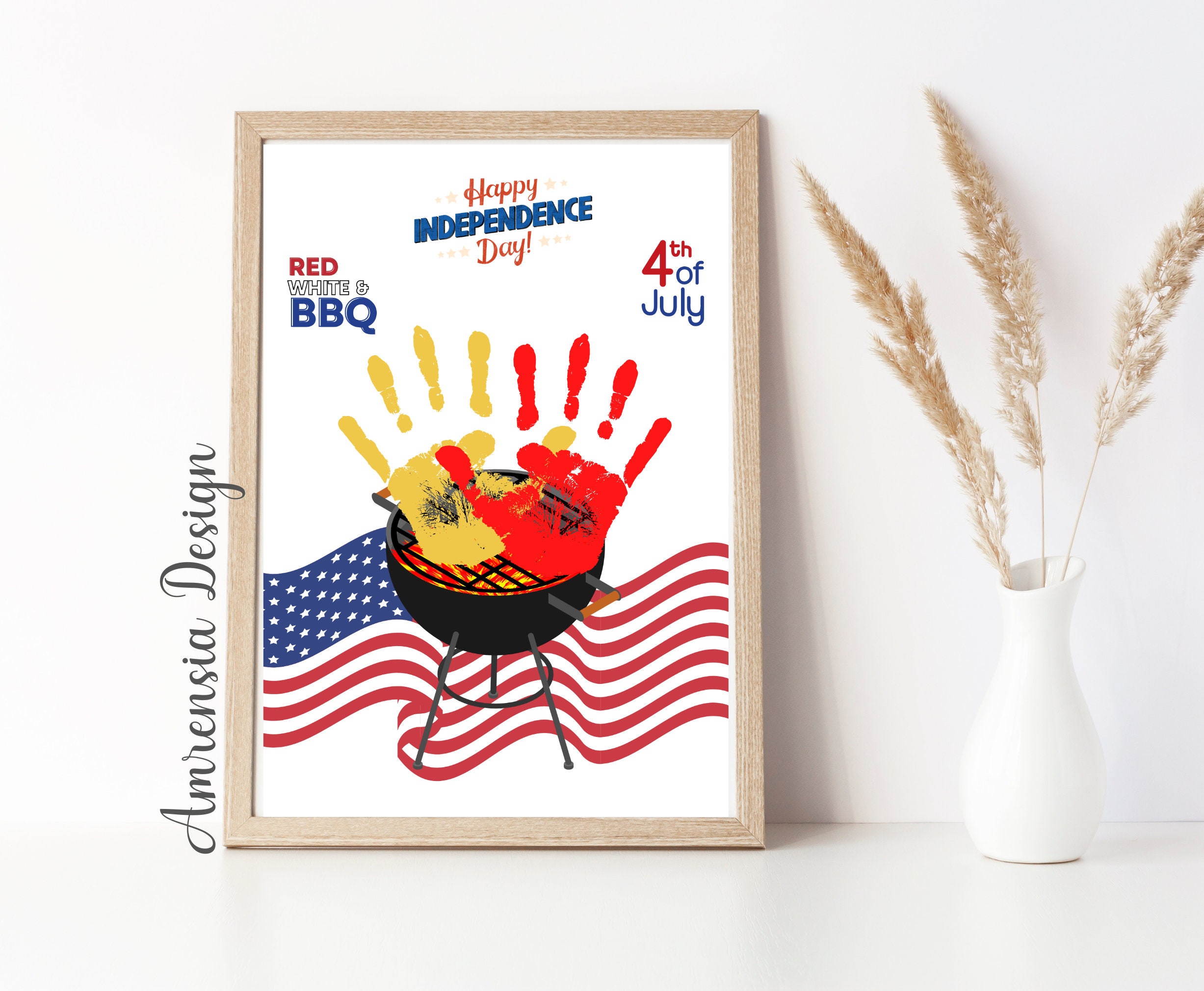 Bundle Easy Handprint Craft for Independence Day Happy 4th of July ...