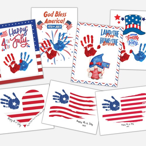 Bundle Easy Handprint Craft for Independence Day Happy 4th of - Etsy